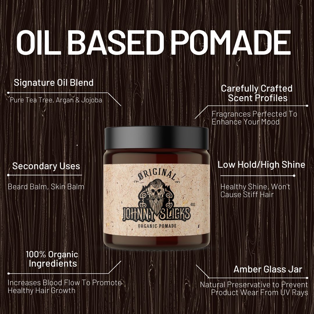Organic Oil Based Pomade | Promotes Healthy Hair Growth | Johnny Slicks